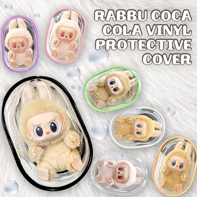 Labubu Coca-Cola Vinyl Protective Cover Labubu Macaroon Sitting Party ...