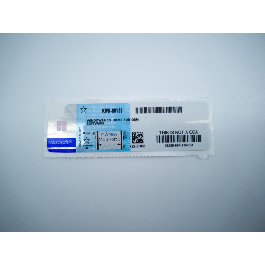 Win11-professional OEM Win10-Household Blue-home-Serial Number sticker ...