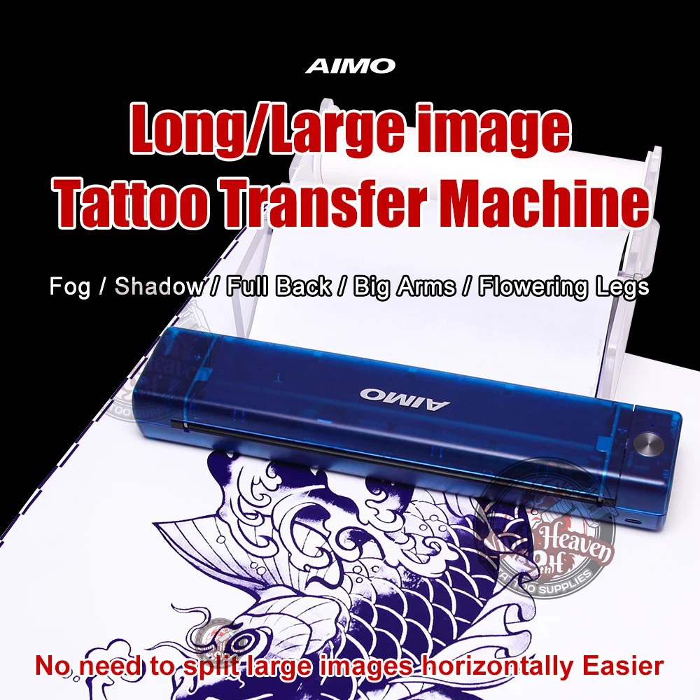 AIMO T08F Blue Tattoo Transfer Printer New Wireless Portrait Thermal ...