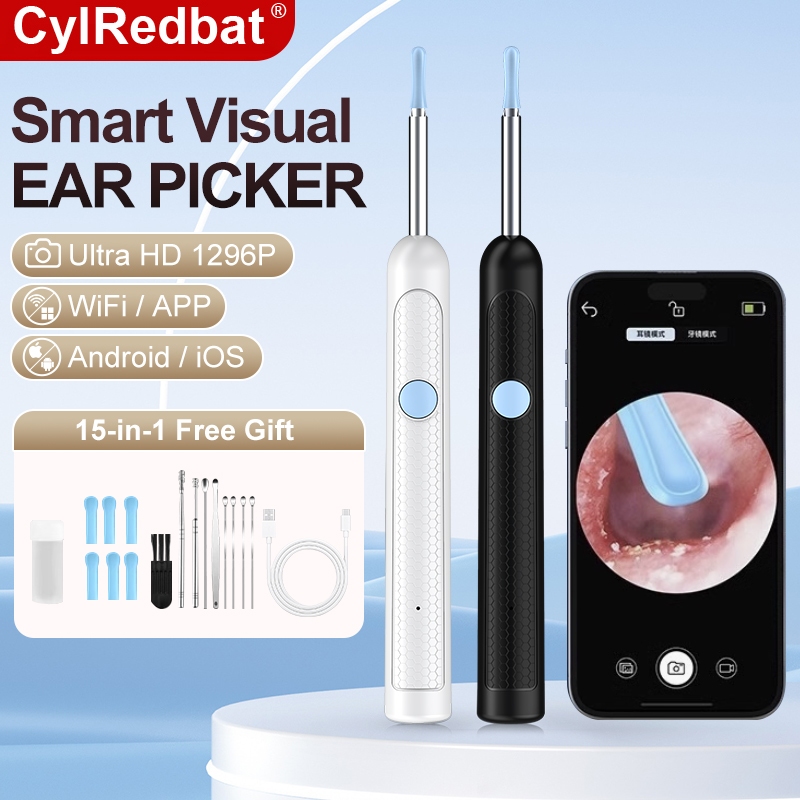CylRedbat 2.5mm Earpick Smart Visual Ear Picker 15-in-1 With Camera For ...