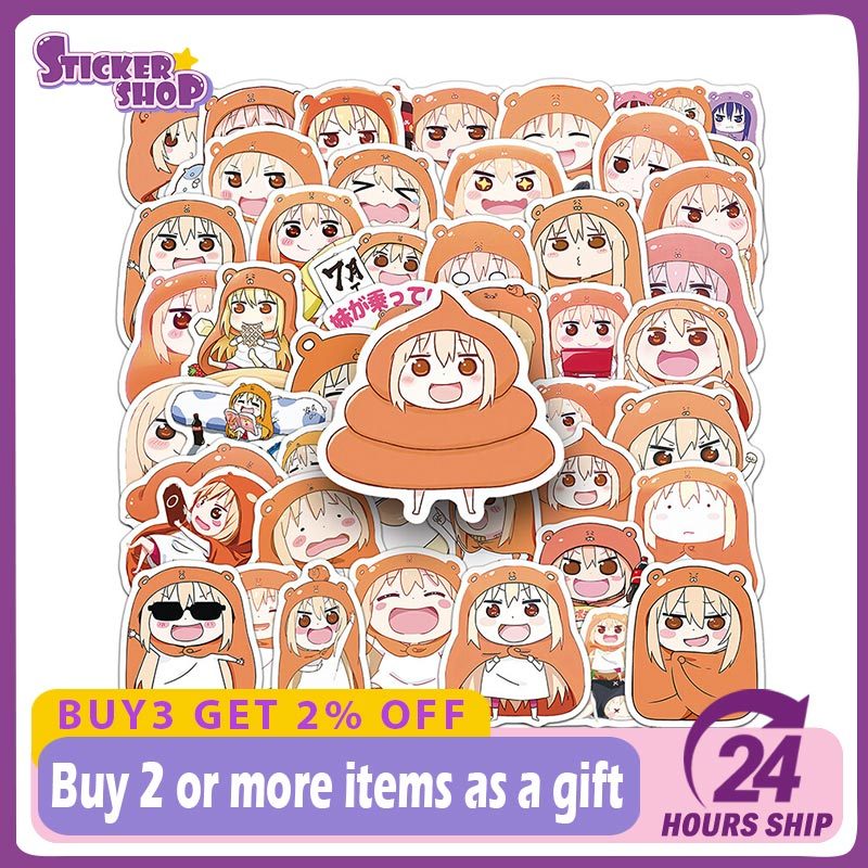50PCS Anime Himouto! Umaru-chan Stickers Cute Waterproof Graffiti ...