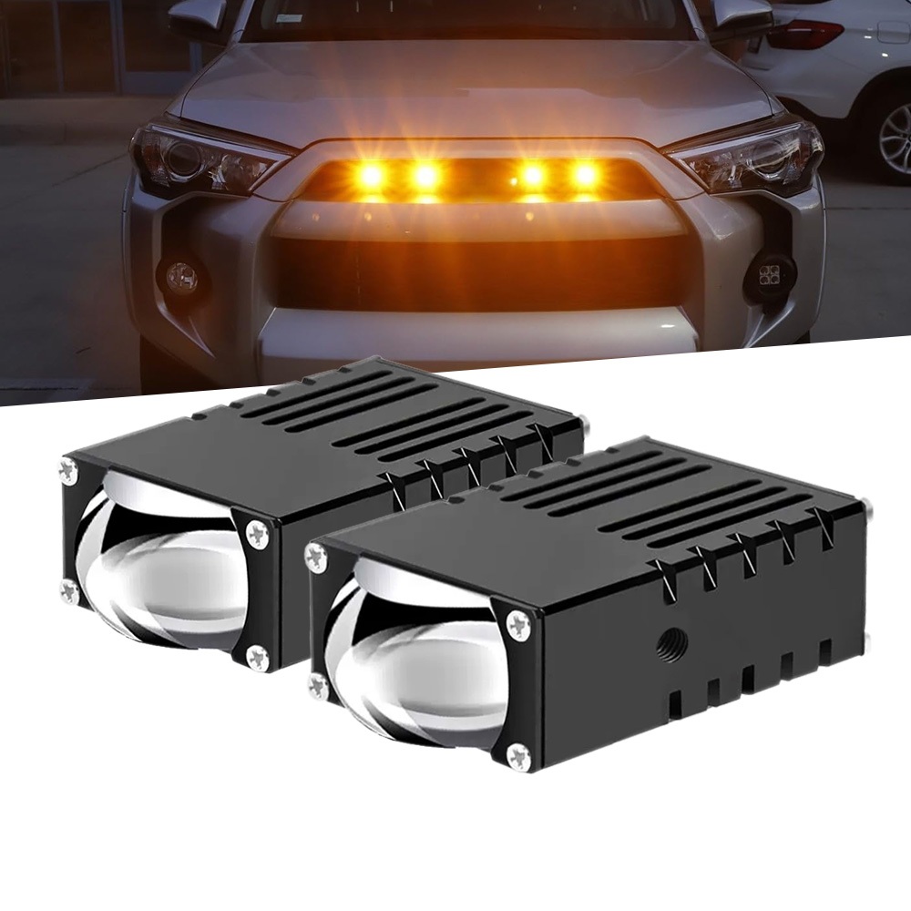 PAIR LED Front Grill Lights for Toyota Tacoma Raptor TRD Off Road Sport ...