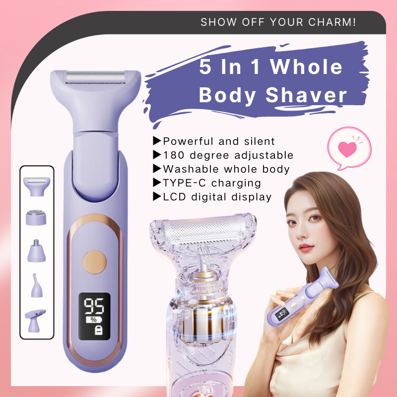 5 In 1 Shaver Woman Shaver Private Part Pubic Hair Armpit Hair Trimmer ...