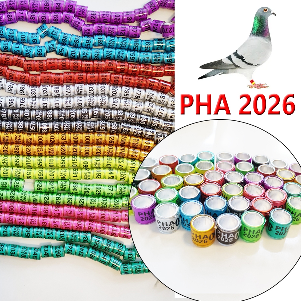 50 Pcs/10 PC PHA Pigeon Foot Rings 2026 PHA Pigeons ring 10 Colors 8mm ...