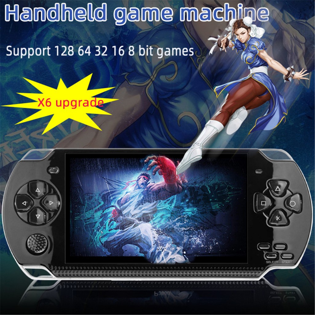 X6 upgraded version 4.3 inch PSP handheld game 8GB arcade 64 bit ...
