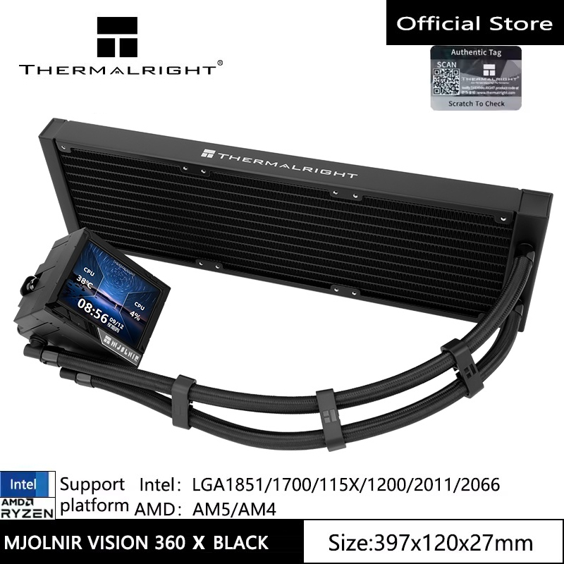 Thermalright MJOLNIR VISION X 360 water cooling radiator 3.5-inch LCD ...