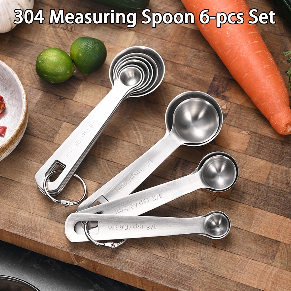 Set of 6 Pcs Stainless Steel Measuring Spoon, Coffee Bean Measuring ...