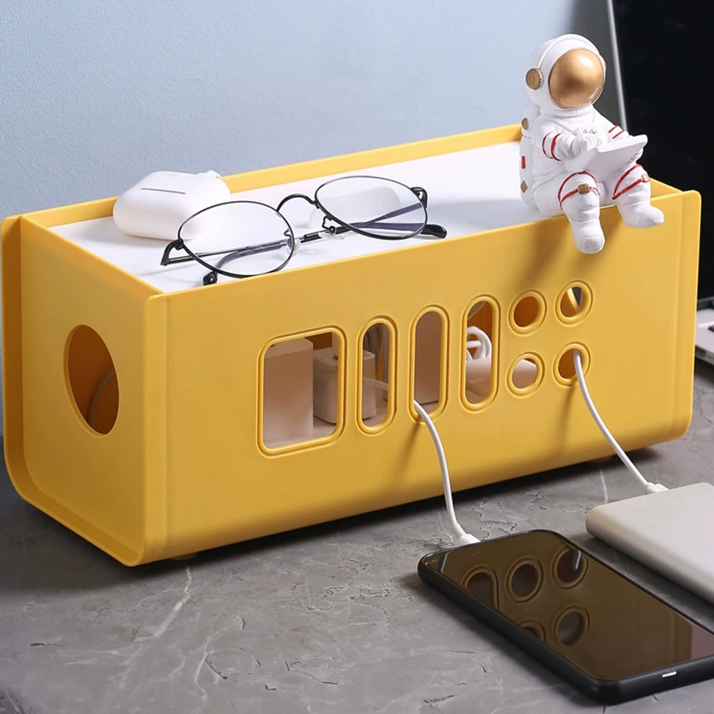 Multi-Function Plastic Cable Management Box Power Strip Organizer ...
