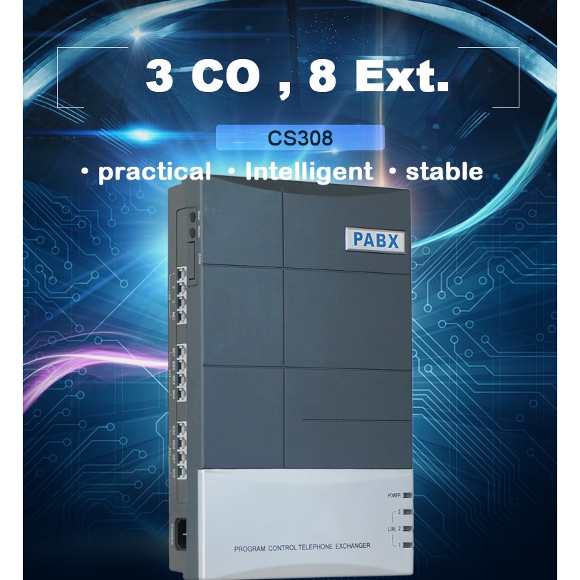 Portable pabx intercom telephone system CS308 With 8 extensions ...