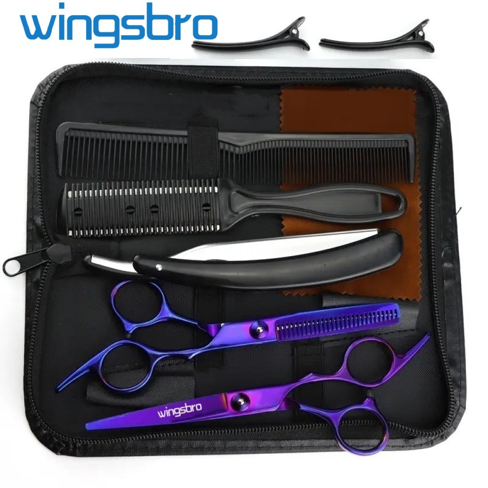 6.5” Hair cutting scissors set ,Stainless steel Hairdressing Scissors ...
