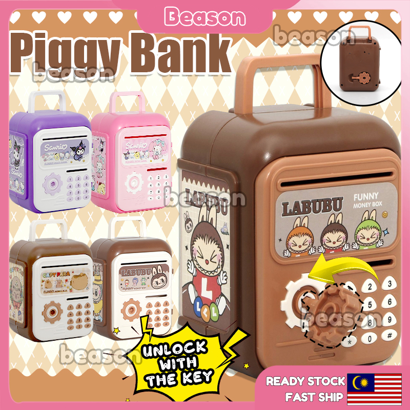 Kuromi Key Piggy Bank Toys For Kids Labubu Tabung Duit Kanak Kanak ...