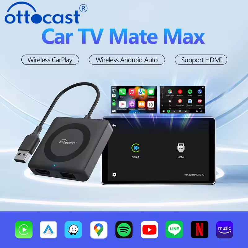Ottocast Car TV Mate Video C4 Car Accessories Wireless CarPlay Android Auto Video Converter for ...
