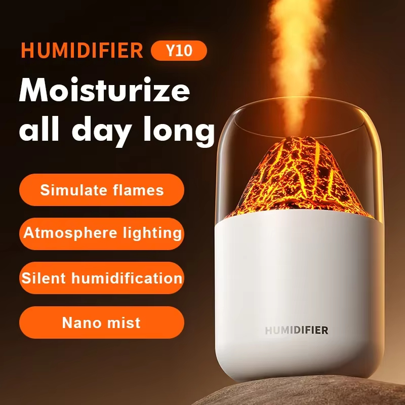 Mini Humidifier Crack Volcano Humidifier Spray Machine Usb Small Silent ...