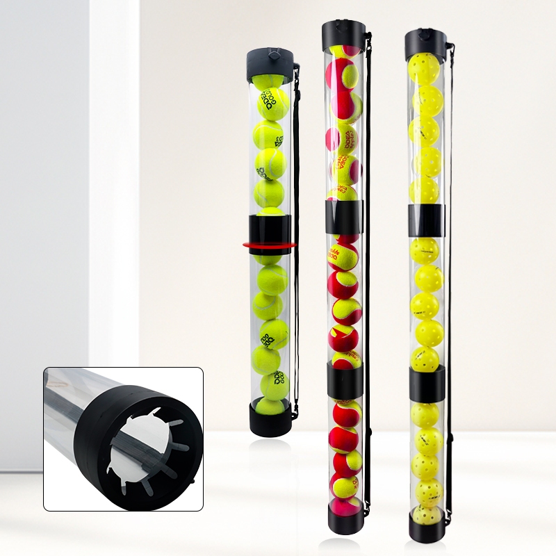 Pickleball Tube Ball Pickup with Strap, No Bending, 17 Balls Pickleball ...
