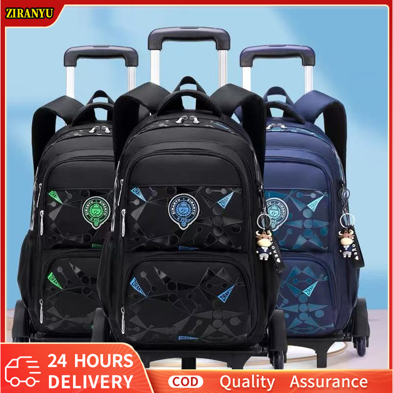 Children's large capacity backpack with detachable trolley backpack for ...