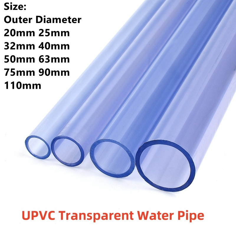 DN15-DN80 UPVC transparent water pipe chemical PVC pipe industrial ...
