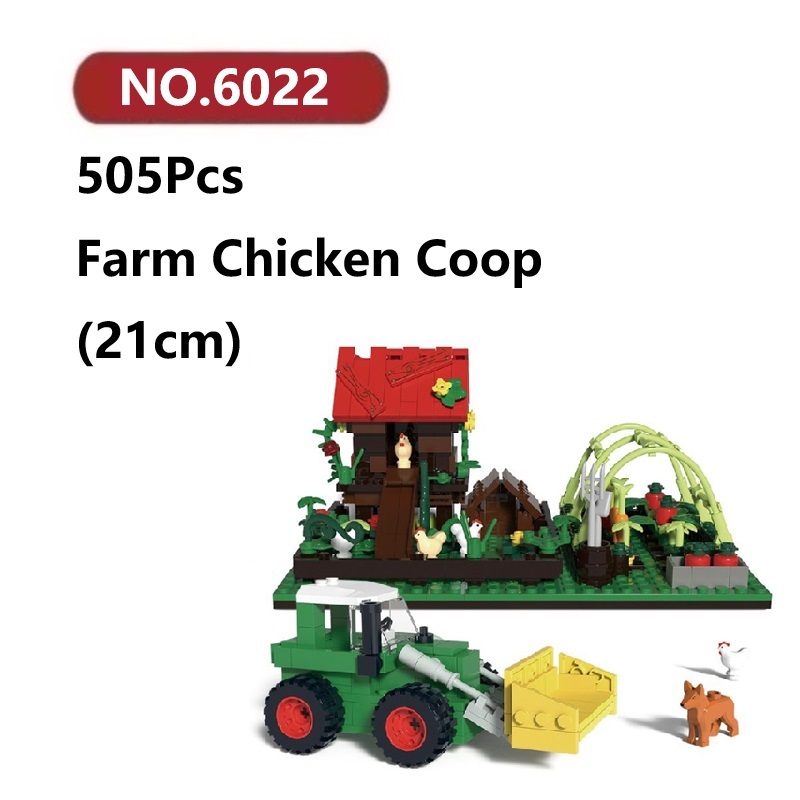 Farm Chicken Coop Building Blocks 505 Pcs Tec Creators Architecture ...