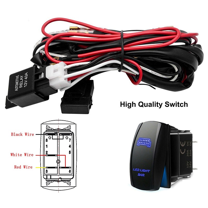 Car Modification 12/24V Universal Fog Light Switch Wire Harness High ...