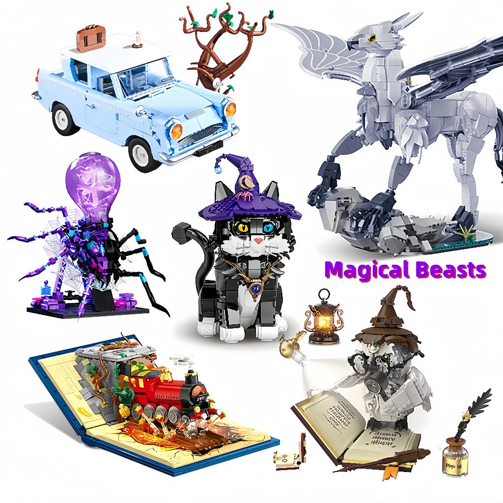 Magic World Building Blocks Set 1000pcs Magical Fantastic Beasts Series ...