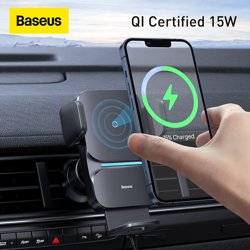 Baseus Automatic Alignment Car Phone Holder Wireless Charger Mount Air ...