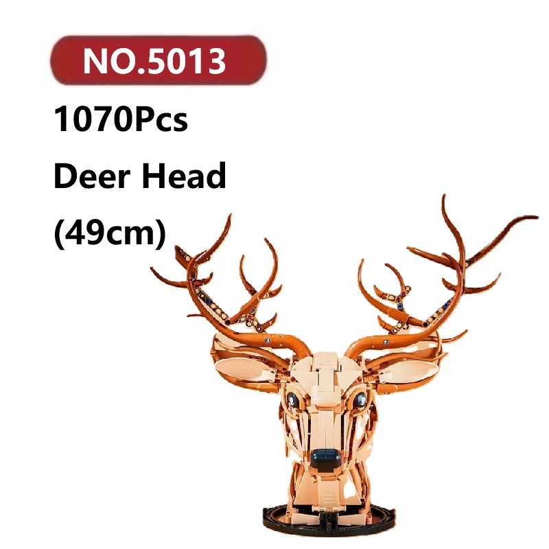 Deer Head Hunter Trophy Building Blocks 1070 Pcs TEC CREATORS Animals ...