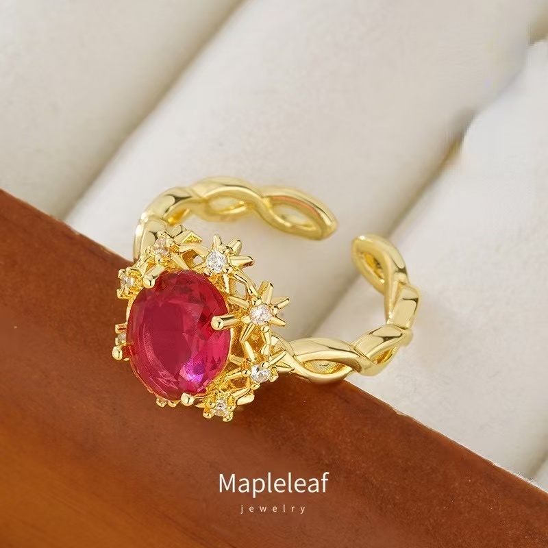 Original 18K Saudi gold pawnable Red Zircon Fried Dough Twists ...
