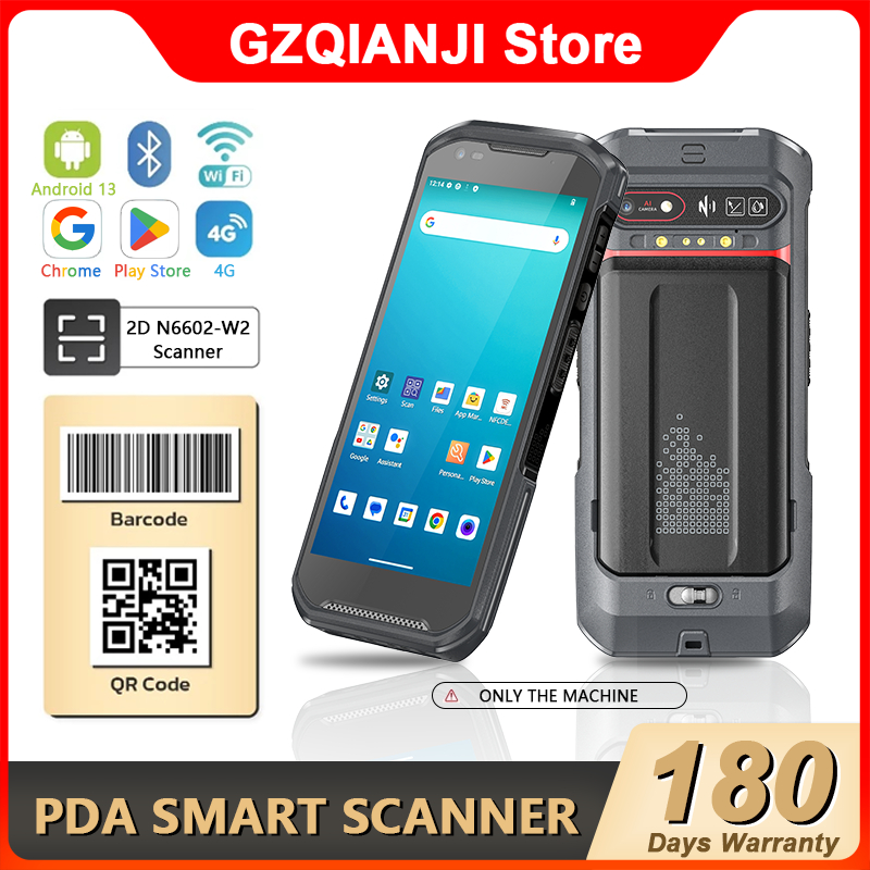 Handheld PDA Terminal 4G LTE Android 13 Data Collector 6+64GB With 1D ...