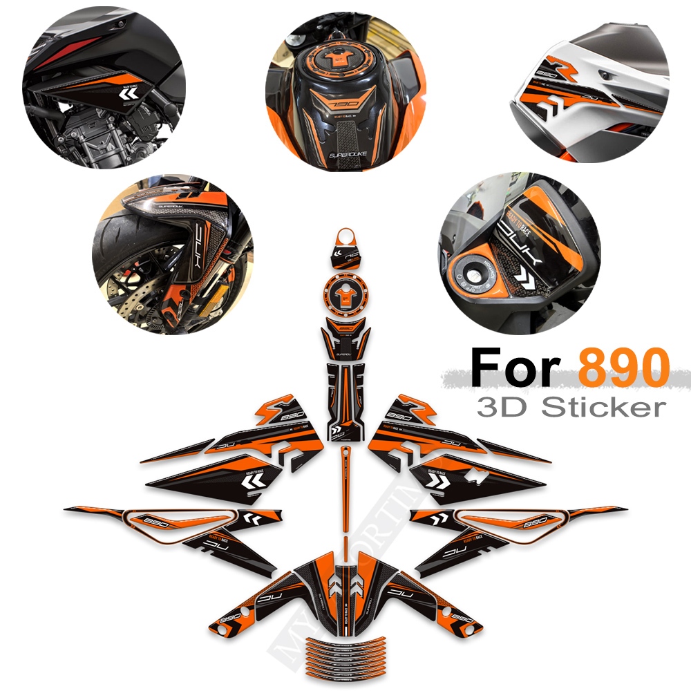 For Duke 890 2021 2022 2023 2024 Motorcycle Fuel Oil Tank Pad Side Tank ...