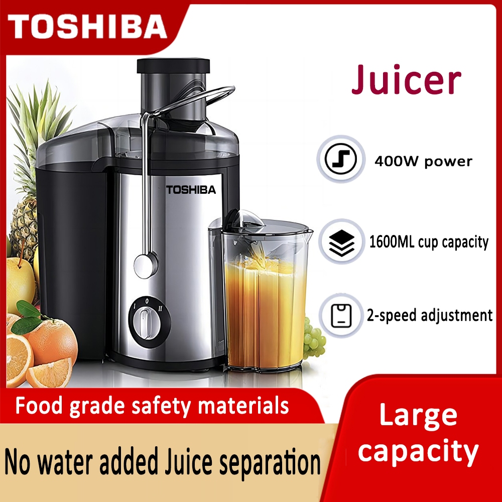 Toshiba Juicer Juice Extractor 800W 3 In 1 Big Mouth Slow Juicer ...