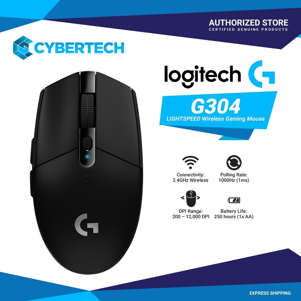 Logitech Gaming Mouse G304 LIGHTSPEED Wireless 12,000 DPI Hero Sensor ...