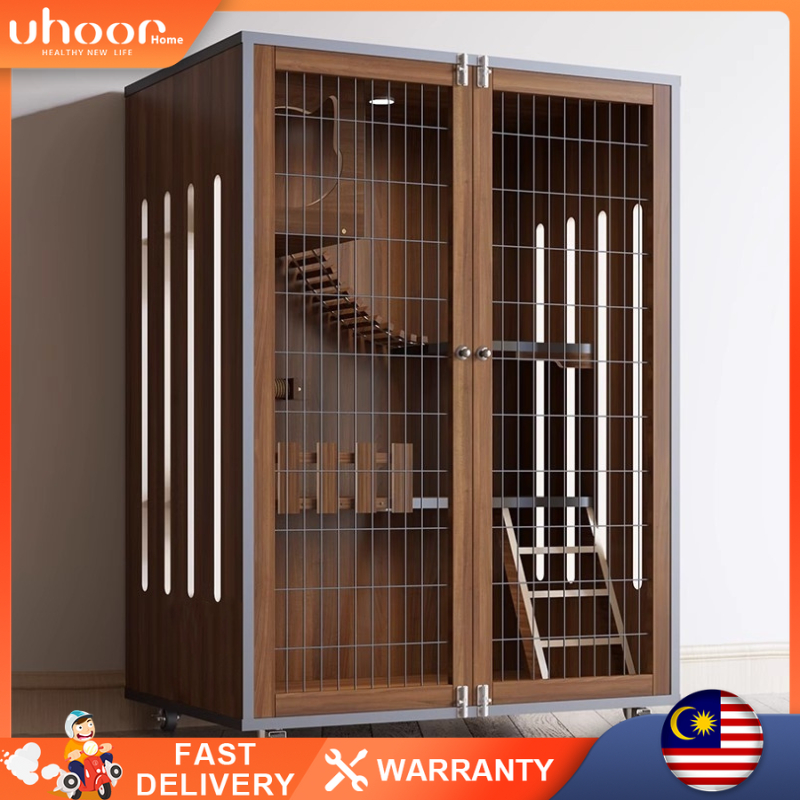Cat Villa Solid Wood sangkar kucing Home Large SpaceCat Cage Luxury ...