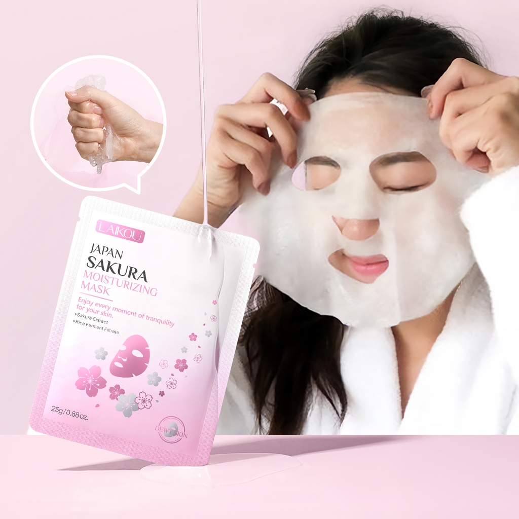 LAIKOU Sakura Moisturizing Mask Sheet Brightening Tighten Pores 25g ...
