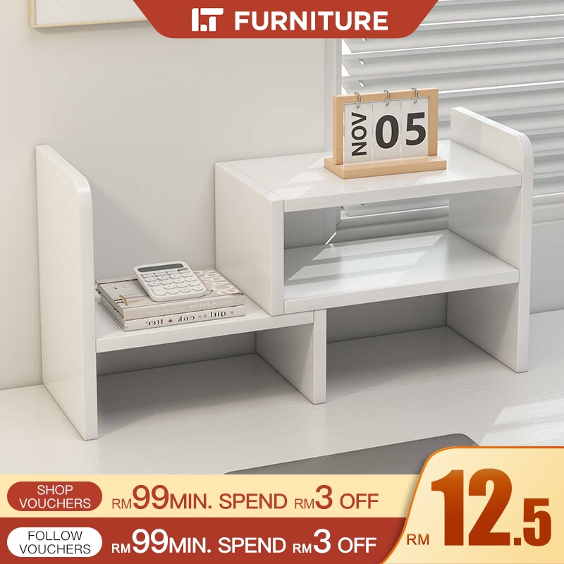 TableTop Rack Adjustable Book Rack Rak Buku Desk Organizer Desktop Rack ...