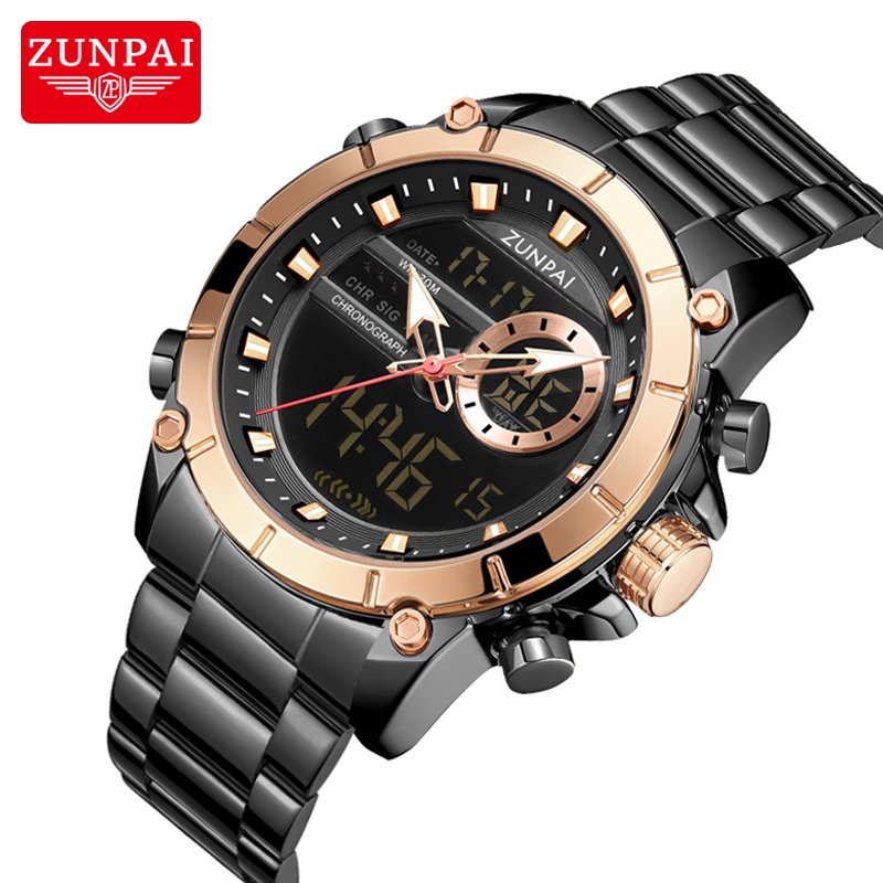 Jam Tangan Lelaki ZUNPAI Original Watch for Men Waterproof Stainless ...