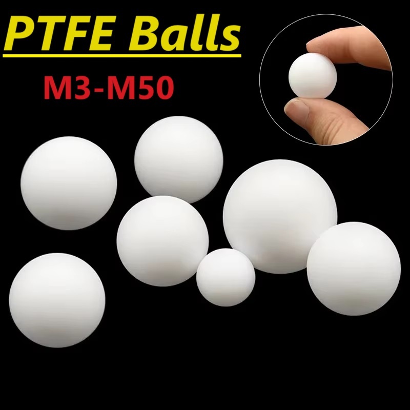 PTFE Balls White Solid F4 Plastic Ball Rolling Bead Corrosion Resistance Insulation Bearings ...