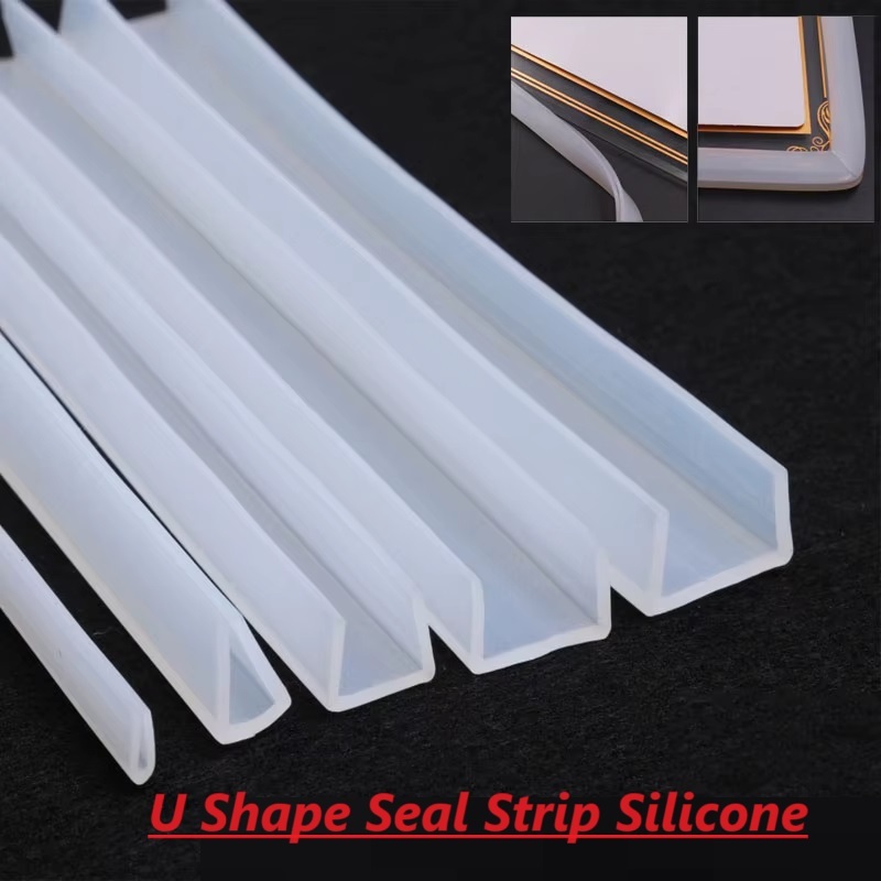 1/2/3/5M U Shape Seal Strip Silicone Edge Protect Weatherstrip for Door ...
