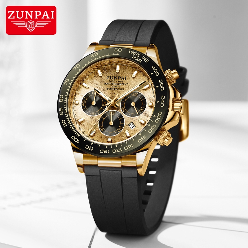 ZUNPAI Jam Tangan Lelaki Original Waterproof Men's Watch Rubber Strap ...