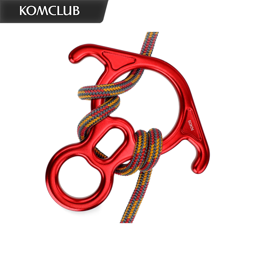 Rock climbing descender Aluminum Alloy 5000kg Large Figure 8 Word Rope ...