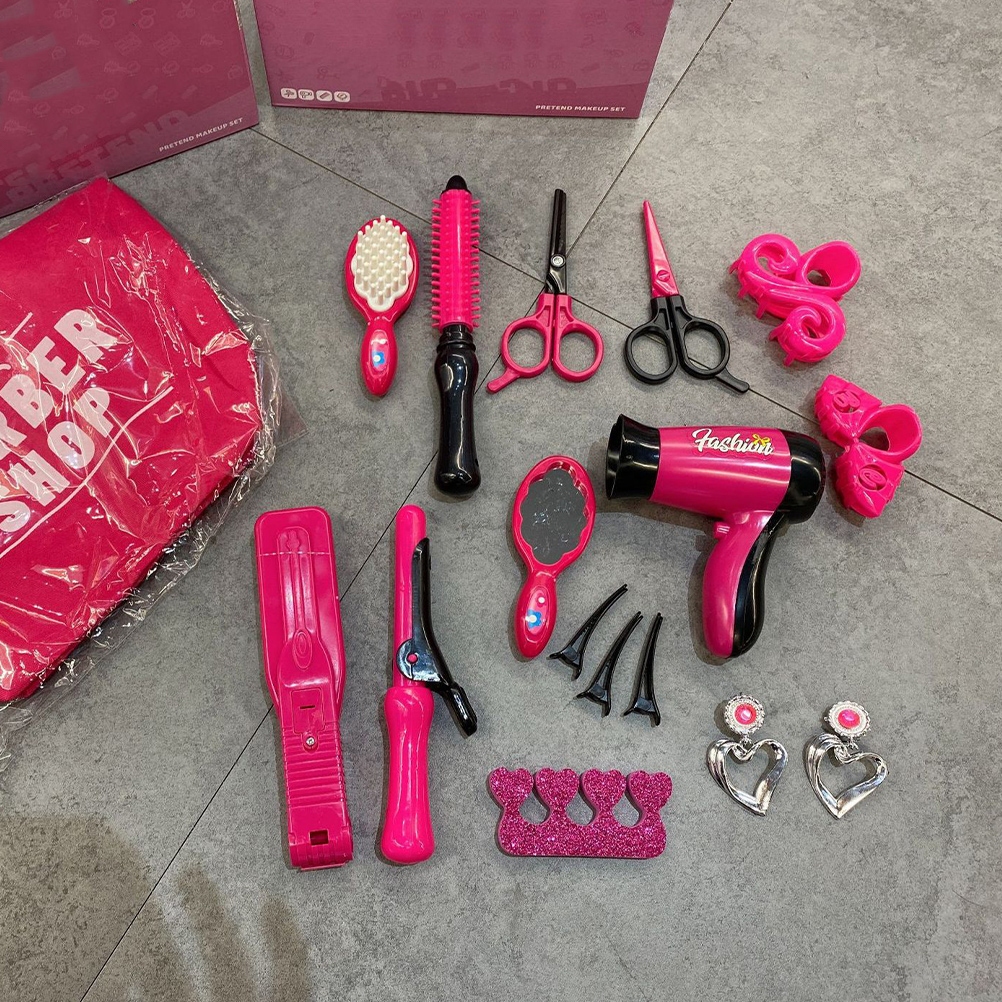Hair Stylist Toy Pretend Play Barber Toys Playset Salon Kit ...