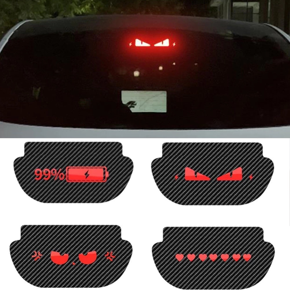 Brake Light Sticker Car Brake Projection Board PVC Soft Decal Top Tail ...