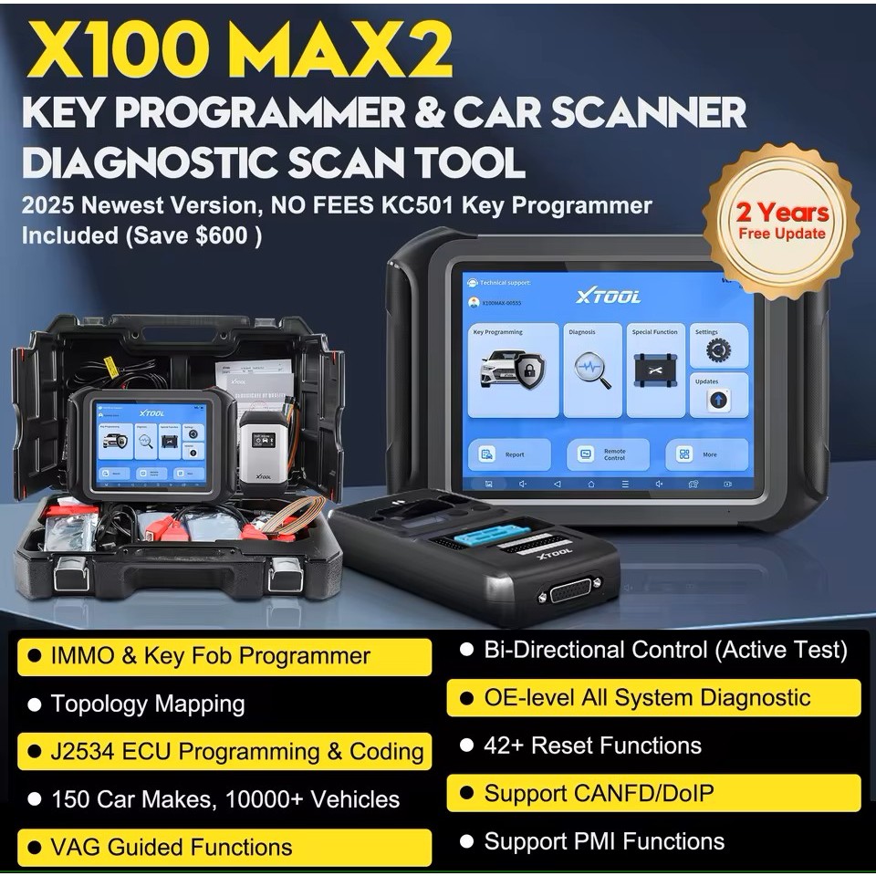 XTOOL X100MAX2 Top Key Programming Tool Automotive OBD2 Scanner 42 ...