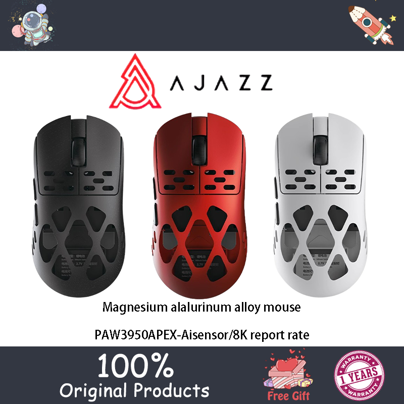 Ajazz AM3 Pro/Max all magnesium aluminum alloy three mode wireless game ...
