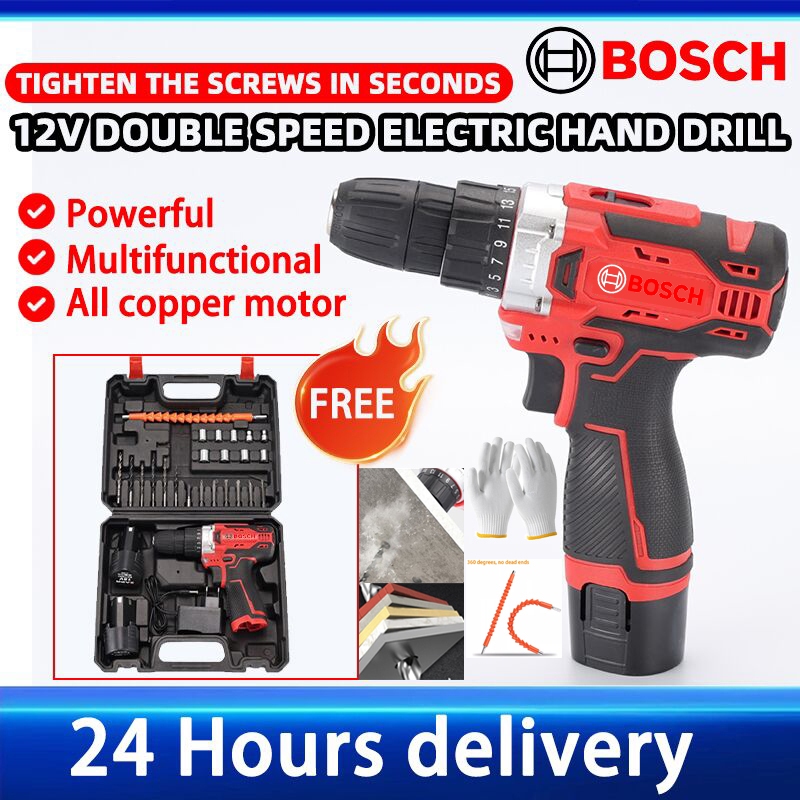 Original Bosch Impact Drill Cordless Portable pistol drill Electric ...