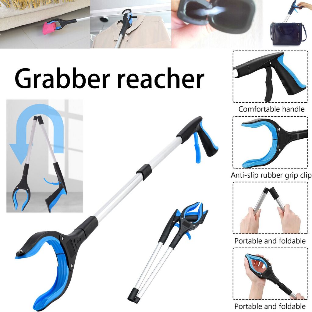 Foldable Litter Reachers Pickers Pick Up Tools Gripper Extender Grabber ...