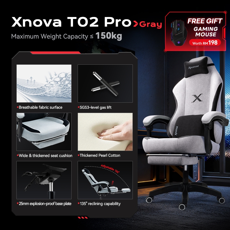YISONG Xnova Gaming Chair Adjust Office Chair Ergonomic Chair Kerusi Gaming pejabat Seat -3 ...