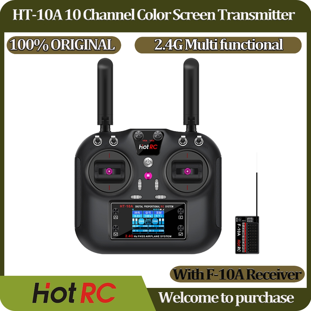 HOTRC HOT RC HT-10A HT10A 2.4Ghz 10CH Remote Controller F-10A F10A ...