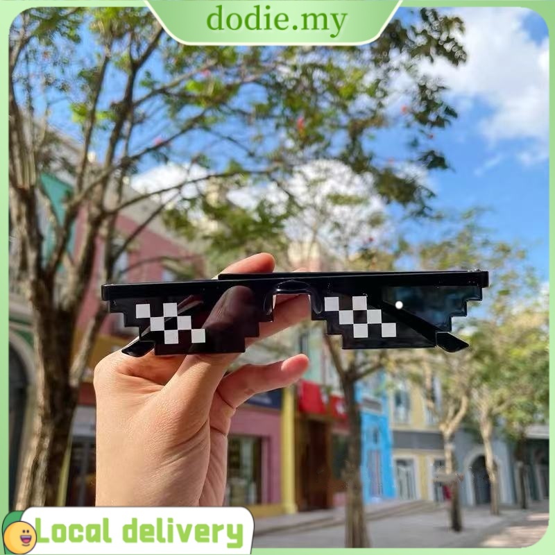 Dodie Cool Checkered Eyewear Trend Fashionable Mosaic Sunglasses Thug ...