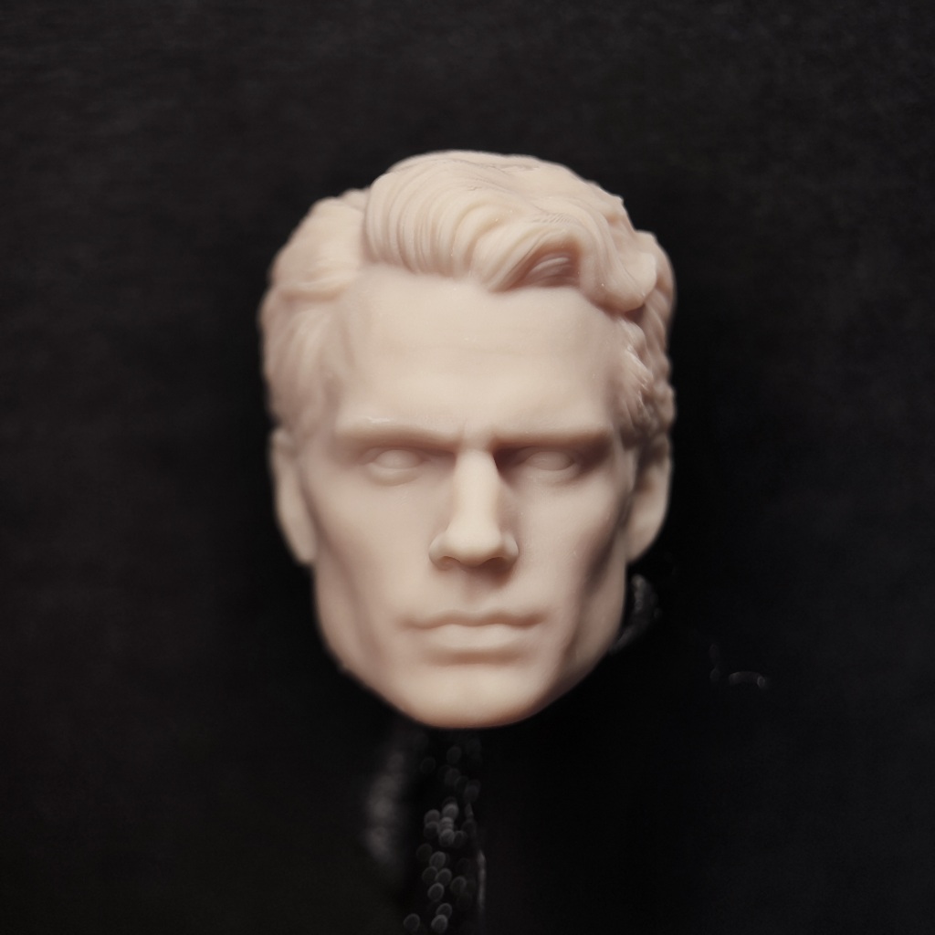 Unpainted 1/12 Scale Henry Cavill Superman Head Carved Model Fit For 6 inches SHF MEZCO NECA ...