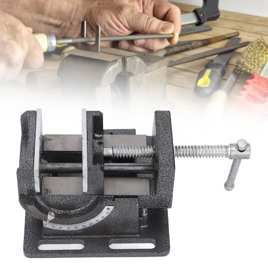 [CSS] 4 Inch Bench Vise 90 Degree Tilting Angle Vice Crossed V Groove ...