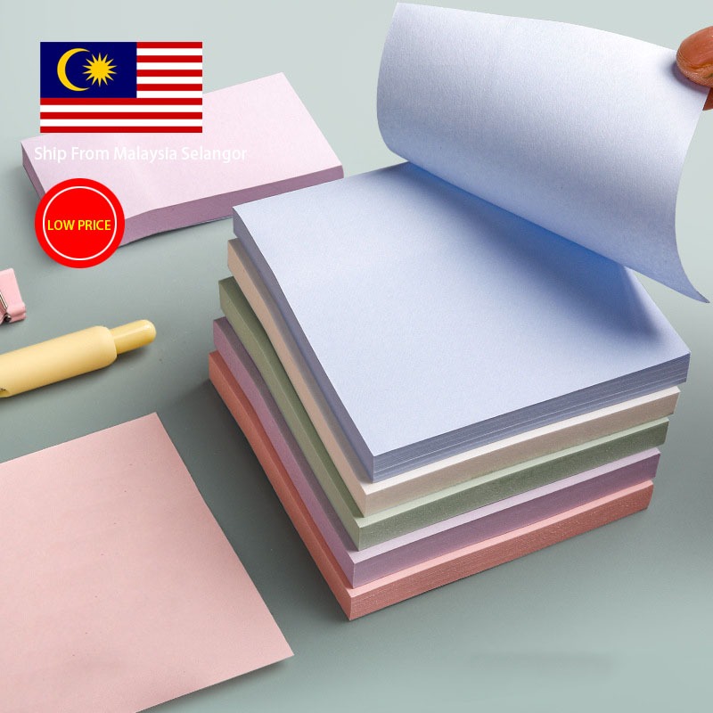 100 Sheet Colorful Notepad Sticky Paper Note Morandi Memo Pad Label ...